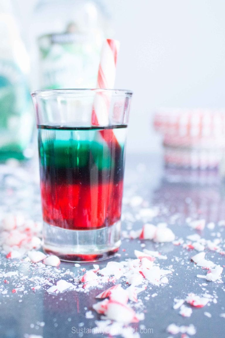 A Layered Peppermint Shooter - Sustain My Cooking Habit