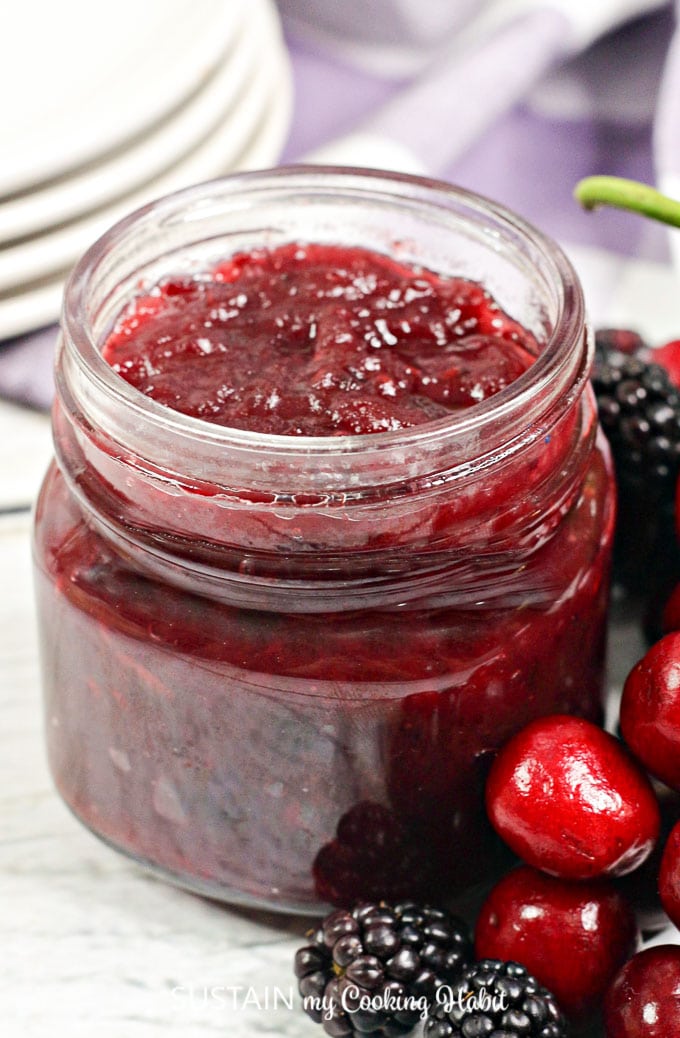 Instant Pot Double Berry Pepper Jam - Sustain My Cooking Habit