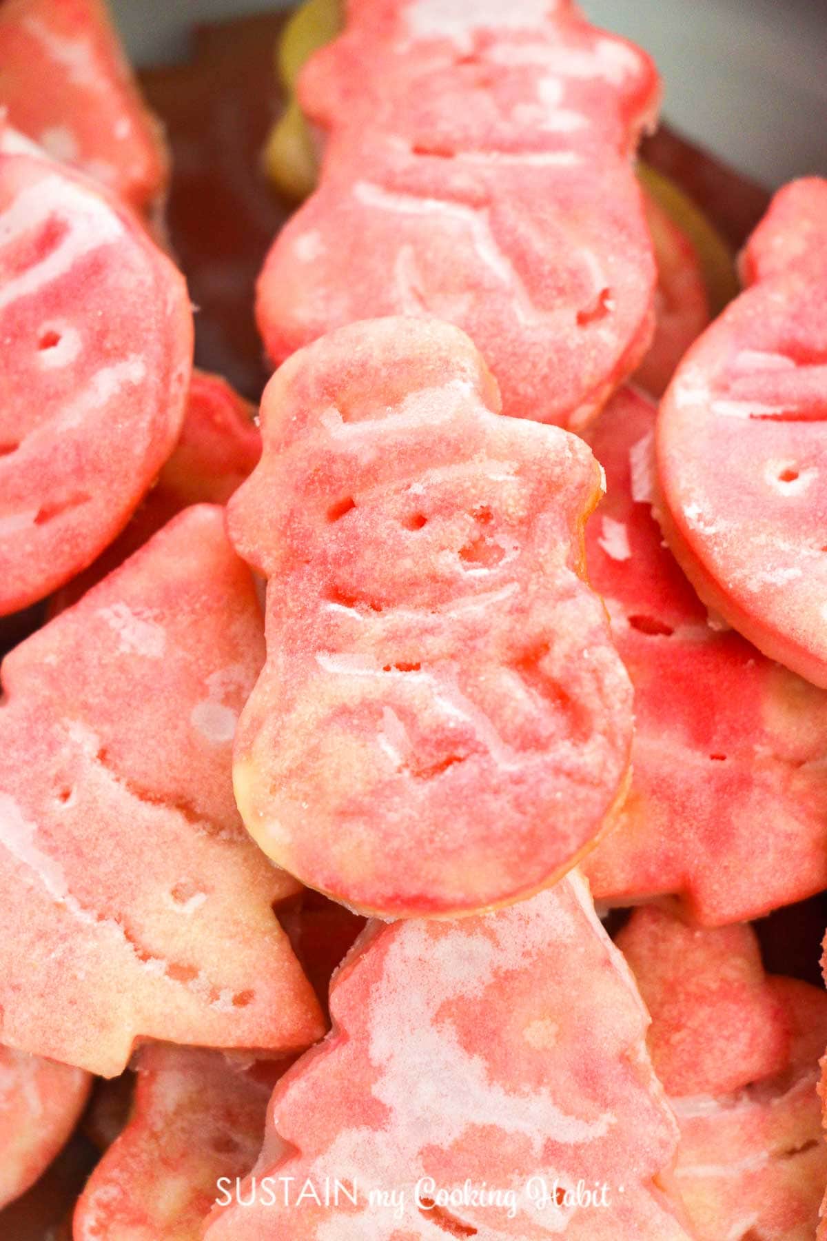 Marbled Christmas Sugar Cookies - Sustain My Cooking Habit