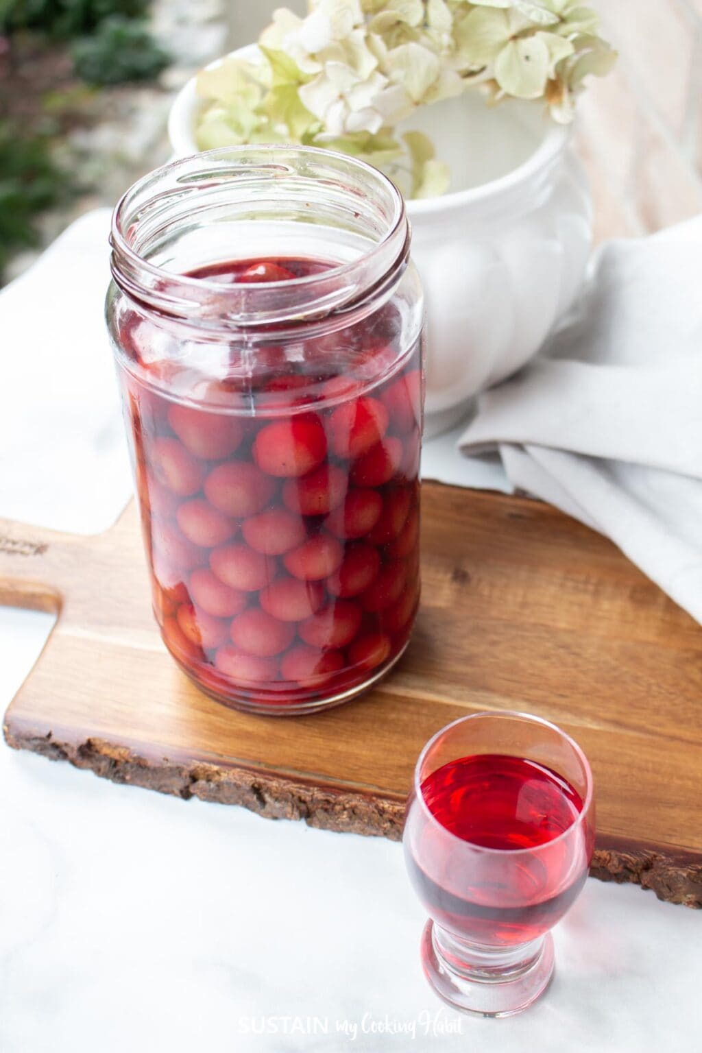 How to Make Sour Cherry Liquer - Sustain My Cooking Habit
