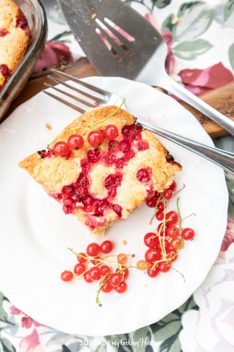 Sweet and Sour Red Currant Cake Recipe - Sustain My Cooking Habit