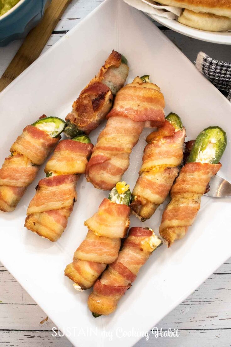 Easy Baked Bacon-Wrapped Jalapeno Poppers Recipe - Sustain My Cooking Habit