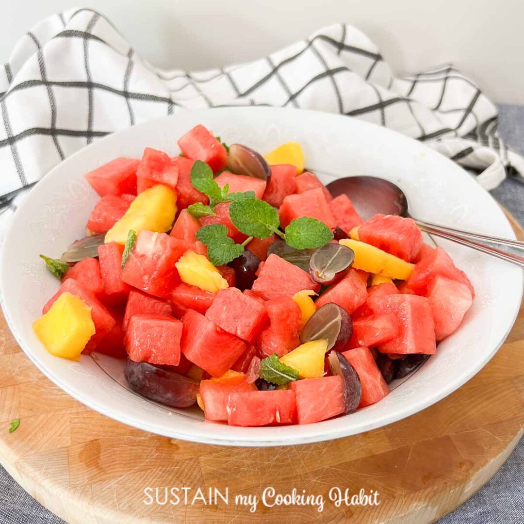 Refreshing Watermelon Fruit Salad Recipe - Sustain My Cooking Habit