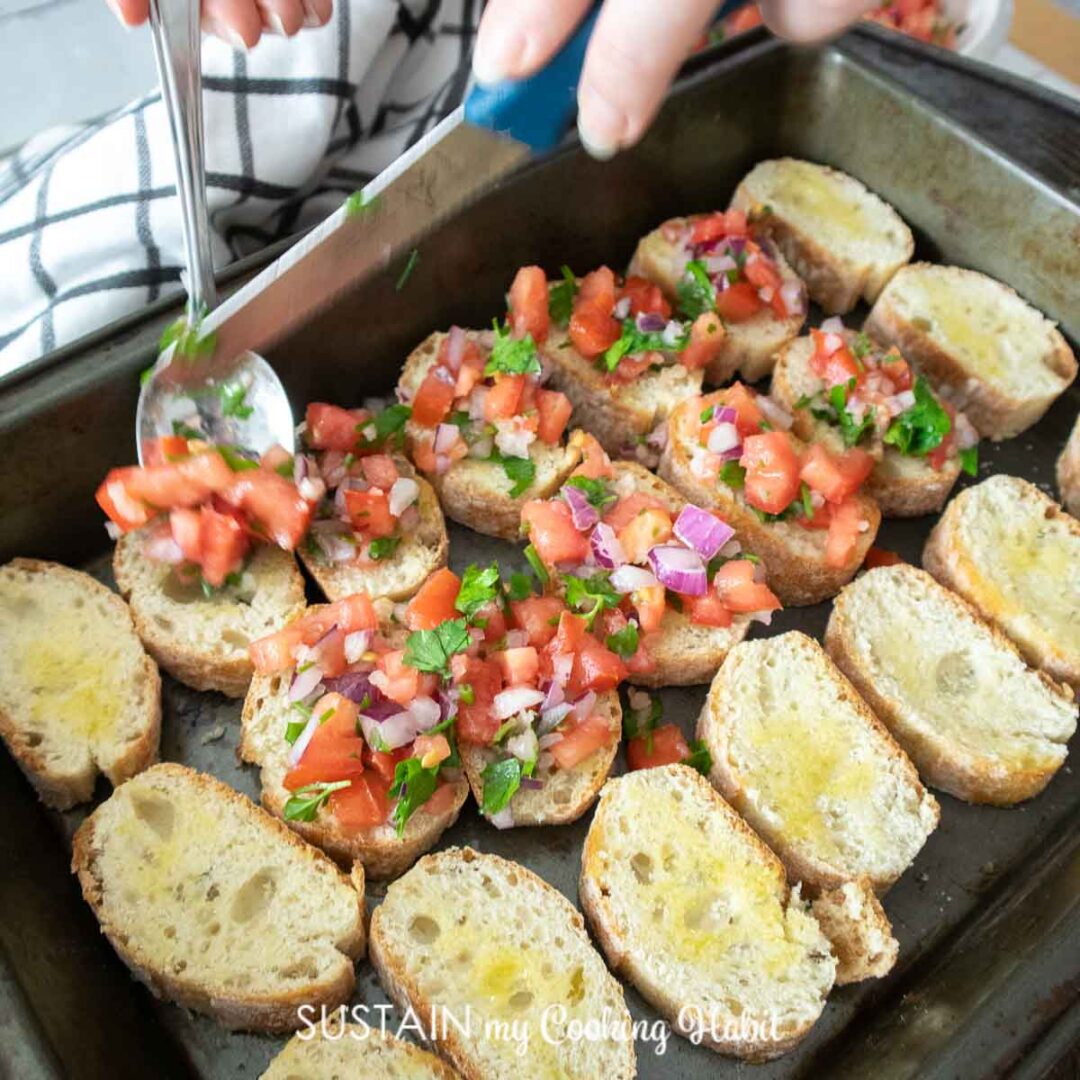 Best Ever Bruschetta Recipe - Sustain My Cooking Habit