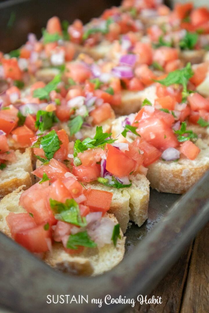 Best Ever Bruschetta Recipe - Sustain My Cooking Habit