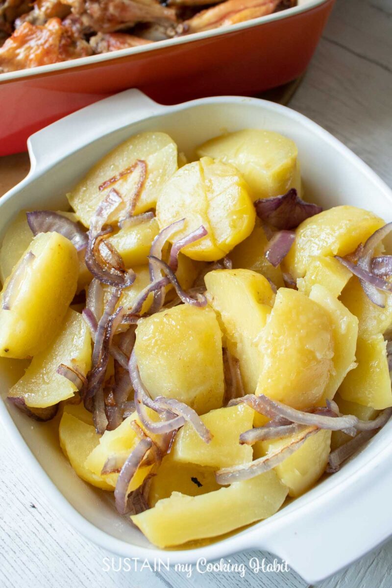 Stovetop Potato and Onion Sidedish Recipe - Sustain My Cooking Habit