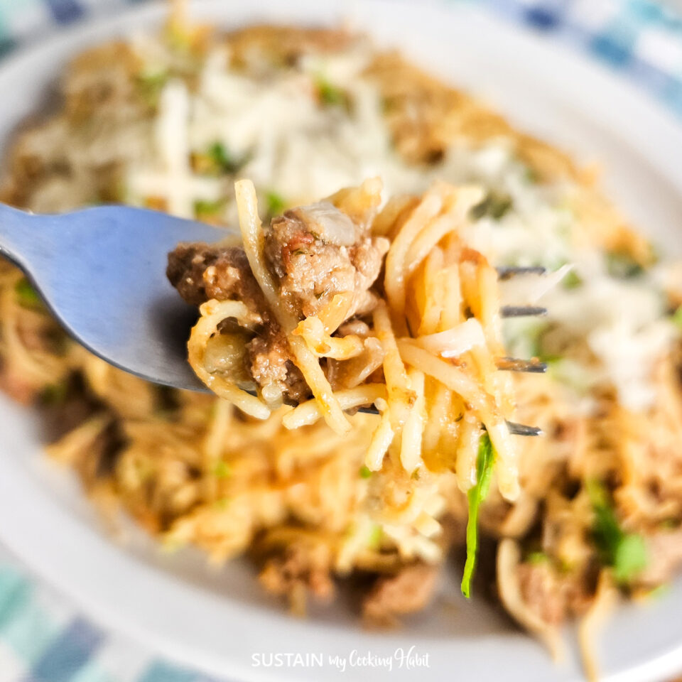 Easy One Pot Spaghetti Pasta Recipe - Sustain My Cooking Habit