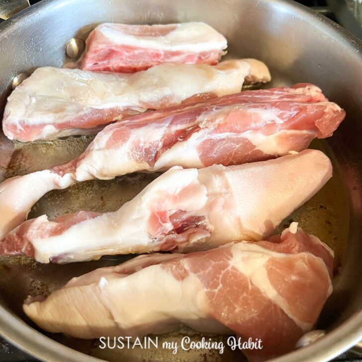 Oven Roasted Pigtails with Sauerkraut - Sustain My Cooking Habit