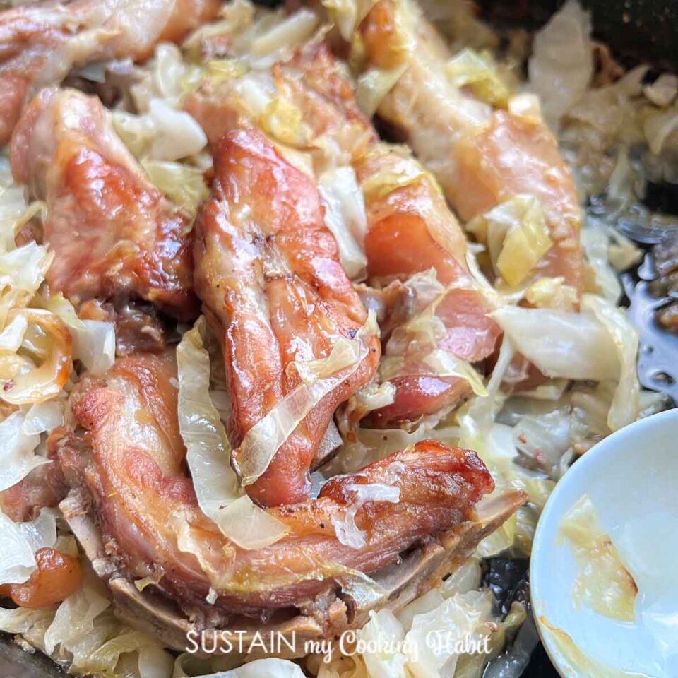 Oven Roasted Pigtails with Sauerkraut - Sustain My Cooking Habit