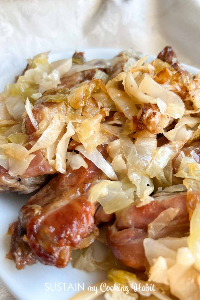 Oven Roasted Pigtails with Sauerkraut - Sustain My Cooking Habit