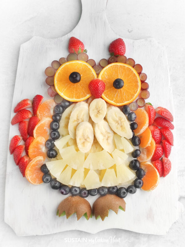 Owl Fruit Tray Idea - Sustain My Cooking Habit