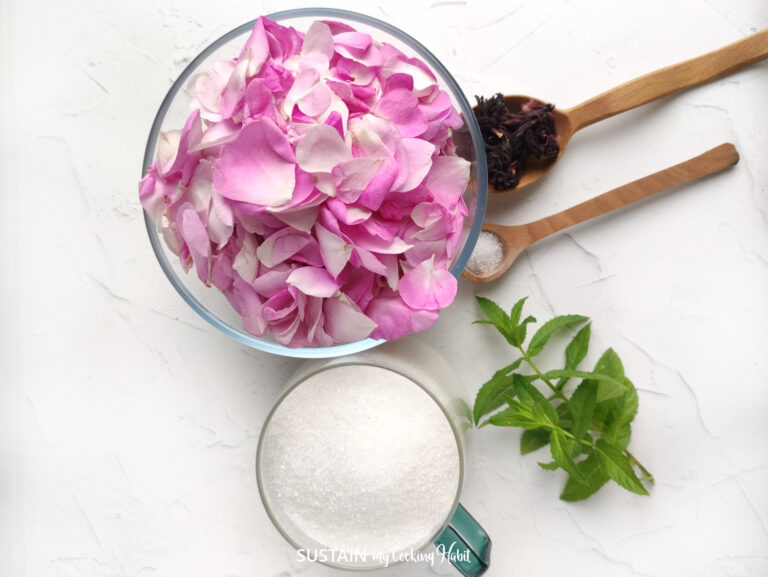 Rose Petal Syrup Recipe - Sustain My Cooking Habit